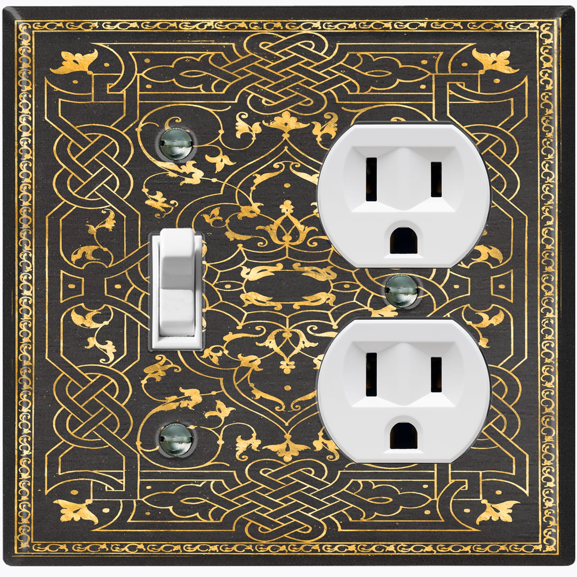 Metal Light Switch Plate Outlet Cover (French Victorian Frame - Single ...