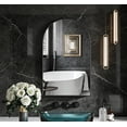 Arched Medicine Cabinet Mirror for Bathroom, Brushed Black Arch Mirror ...