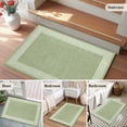 2x3 Ft Entryway Area Rug, Grass Green Retro Greek Key Kitchen Rug ...