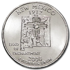 2008-P New Mexico State Quarter BU - Walmart.com