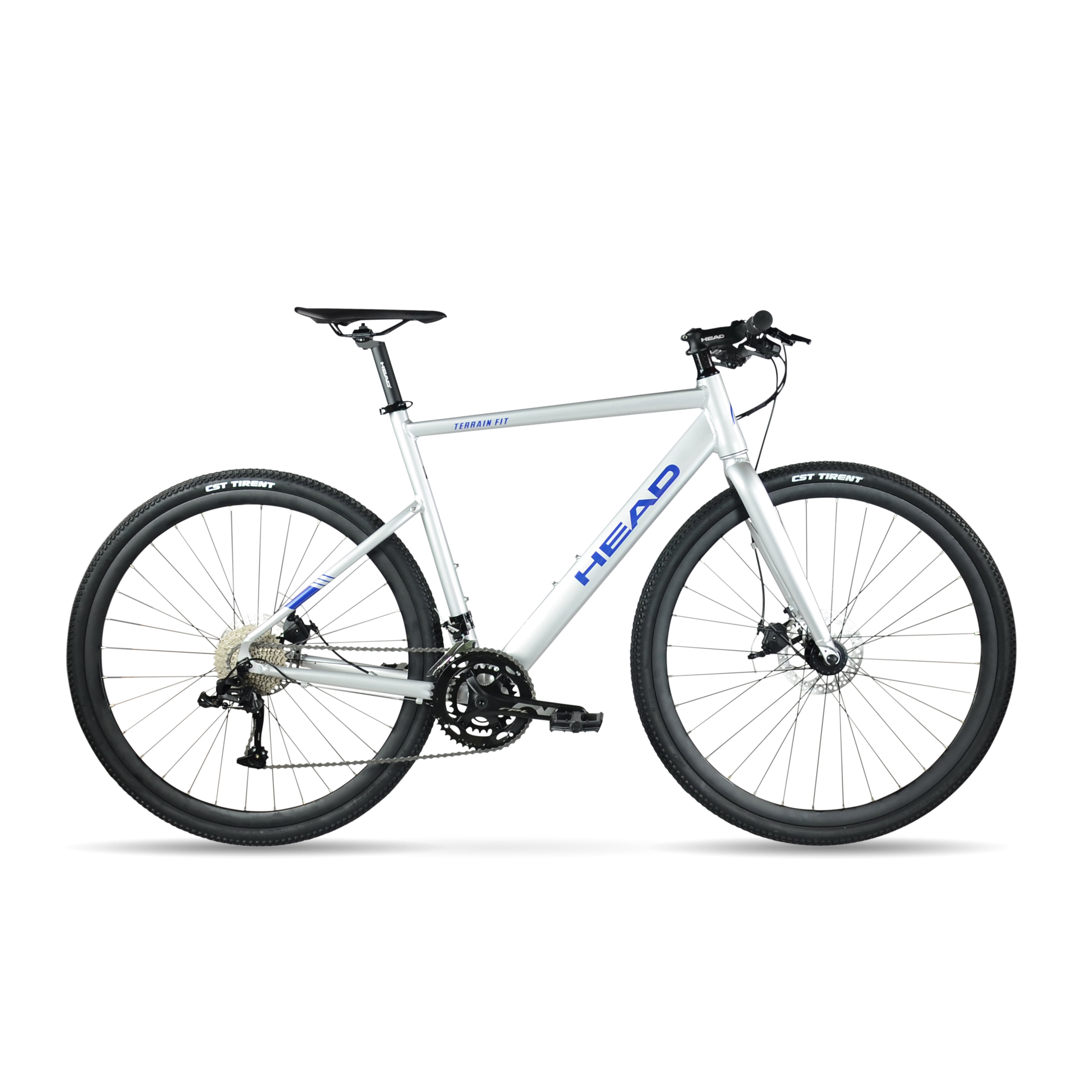 HEAD Terrain Fit L-Twoo A5 Alloy Gravel Bike, 700c, Medium, Silver ...