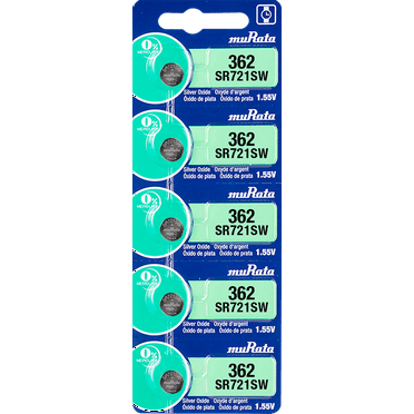 362 Watch battery - Strip of 5 Batteries - Walmart.com