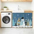 Blue Snowman Christmas Small Sink Skirt 10''x11'', Golden Snowflake ...