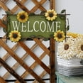 Vintage Sunflower Decor Welcome Sign for Front Door, Garden Themed ...