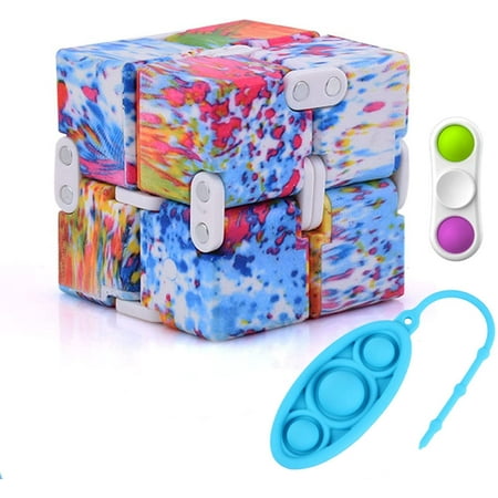Infinity Cube Fidget Toy Hand Grip Squeeze Grab Snap Simple Sensory ...