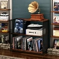 3 Tier Record Player Stand Holds Up to 300 Albums with 4 Adjustable ...