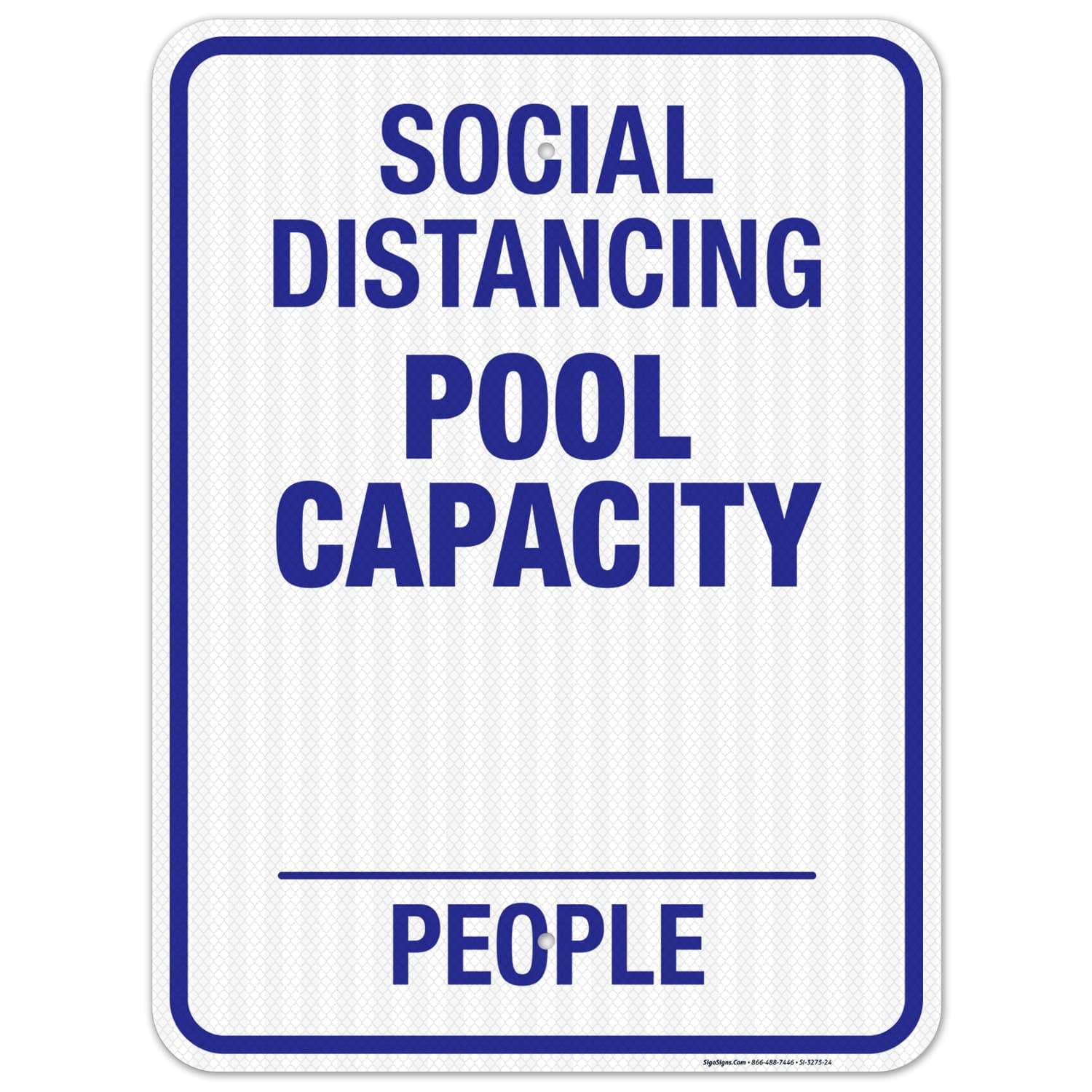 Social Distancing Pool Capacity Sign, - Walmart.com