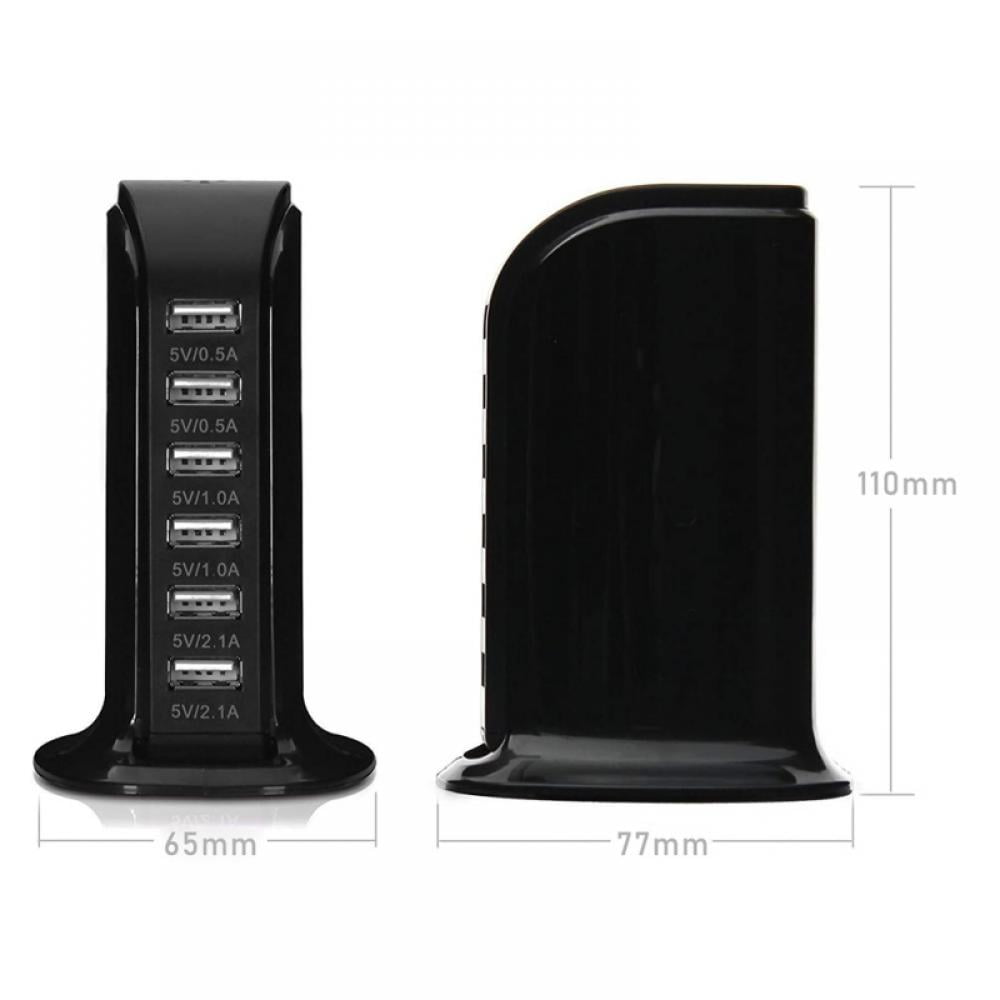 Buy USB Charging Station Hub 6 Port USB Wall Charger Desktop Charging ...