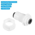 Uxcell 1/4" Push to Connect Bulkhead Fittings, 3 Pack Straight White - Walmart.com