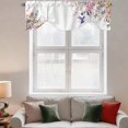 Cherry Blossoms Bird Tie Up Valance Curtains Colorful Flowers Butterfly ...