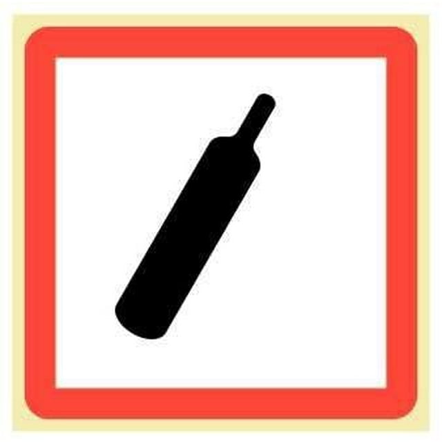 Compressed Gas Hazard-Safety Labels (GHS Pictogram Symbol), 1" X 1 ...