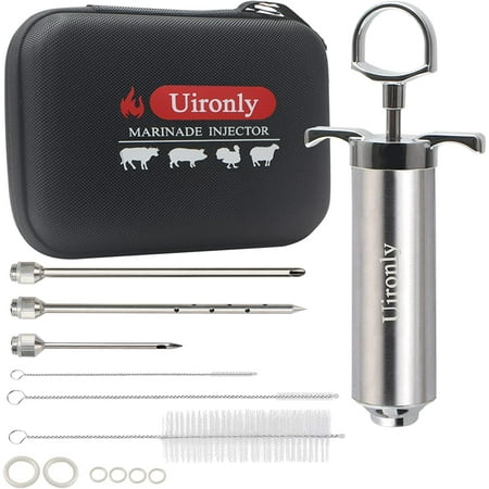 Meat Injector,Turkey Seasoning Injection Kit with 3 Professional ...