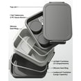 Adults Bento Box with Insulated Lunch Bag, 74oz Capacity 3 Stackable ...