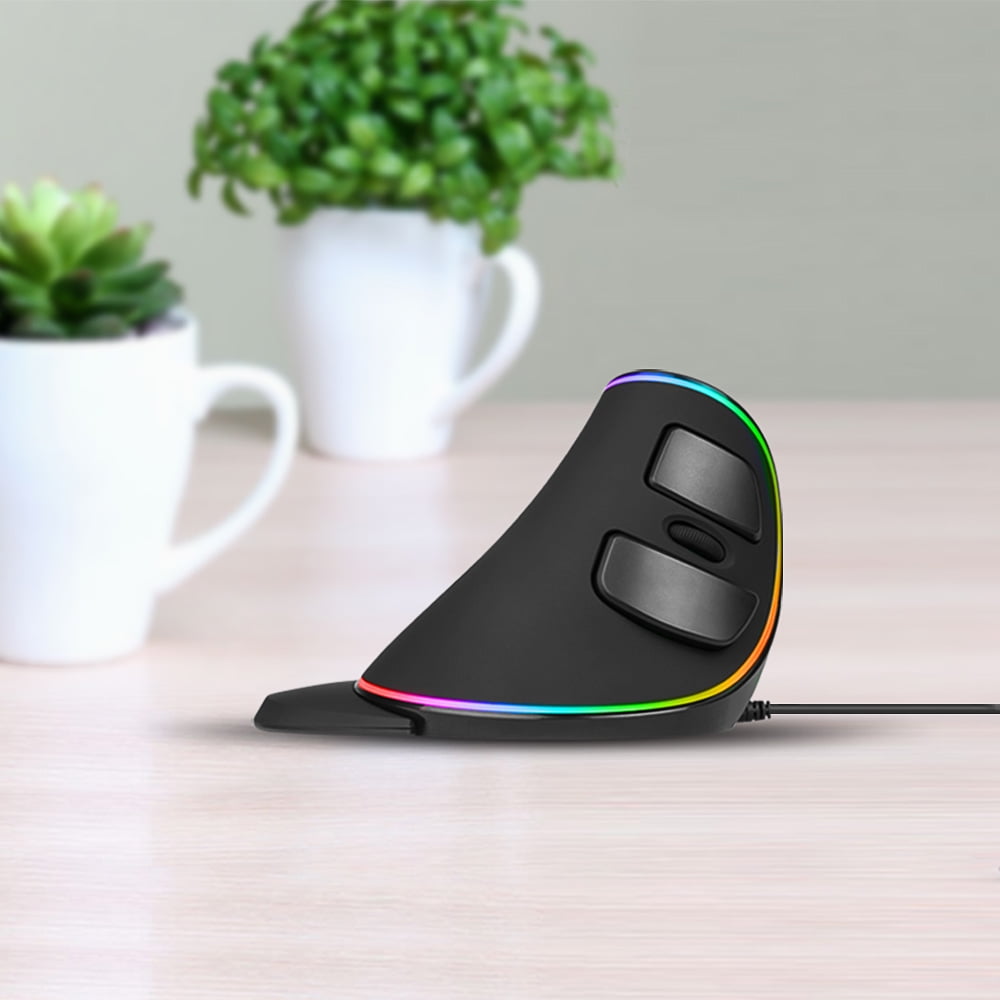 Buy DELUX M618PLUS RGB Wired Ergonomic Vertical Mouse, Large Computer ...