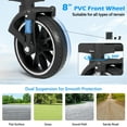 ZOOLIKE XL Double Dog Stroller, Foldable 4-Wheel Pet Carriage, Dual ...