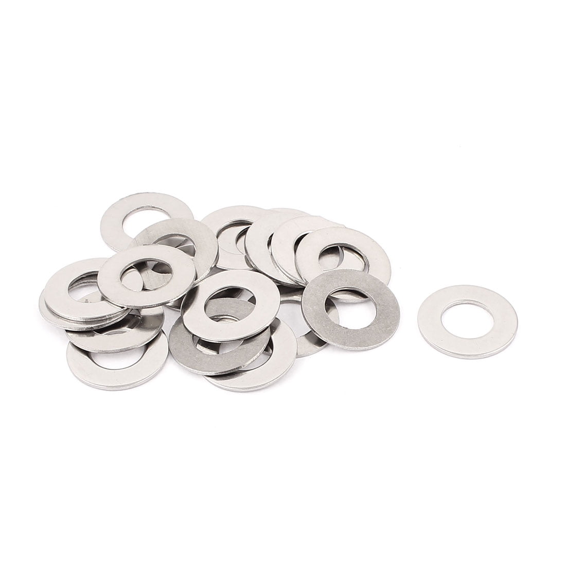 20pcs 304 Stainless Steel M12 Thin Flat Washers Silver Tone - Walmart.com