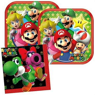 7" Super Mario Party Paper Square Plate, 8ct - Walmart.com