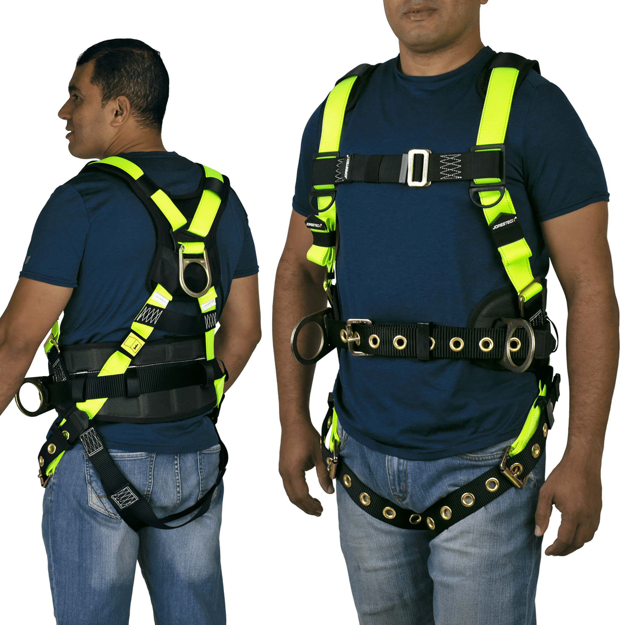 JORESTECH Safety Harness 3D Ring with Grommets, ANSI OSHA UL, HARN-05 ...