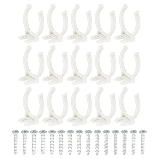 Uxcell T8 U Clips Holder LED Light Bulb Mounting Bracket Plastic ...