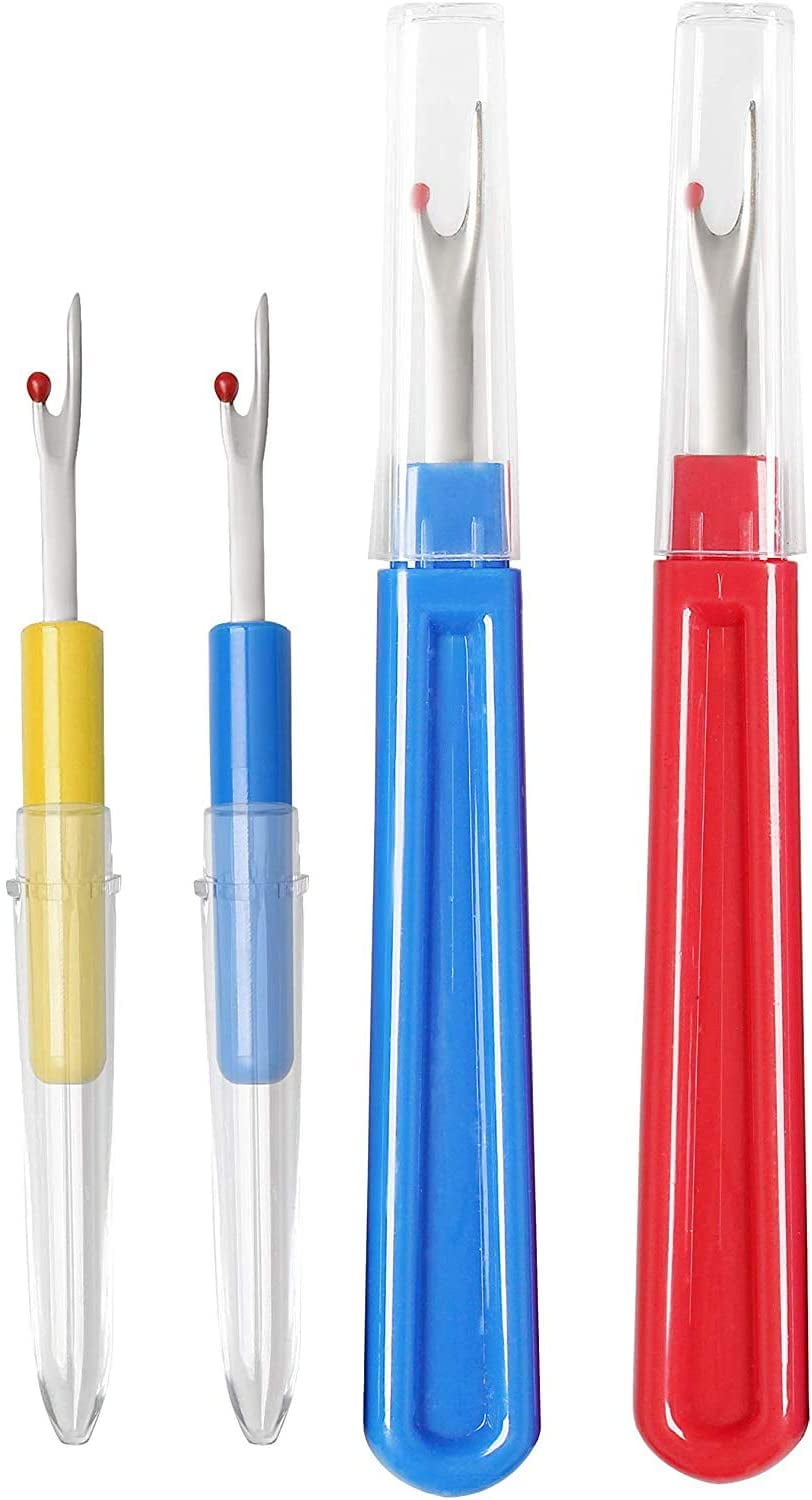 4 Pieces Seam Ripper, 2 Big and 2 Small Stitch Ripper Handle Sewing ...