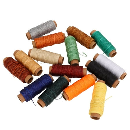 Waxed Thread, 50 Meters Sewing Waxed Thread 15 Pcs Wax Coating ...