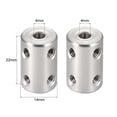 Unique Bargains Shaft Coupling 4mm to 4mm Bore L22xD14 Robot Motor ...