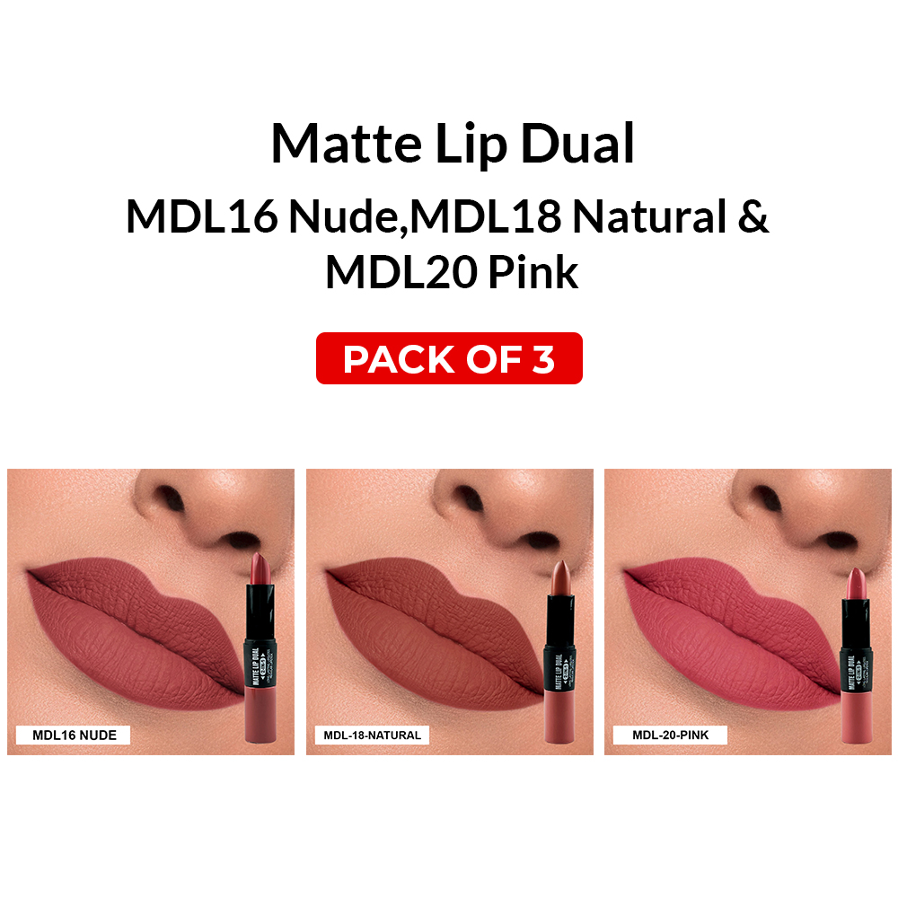 Ebo Matte Lip Dual Lipstick & Matte Finish Lipgloss Long Lasting 20 ...