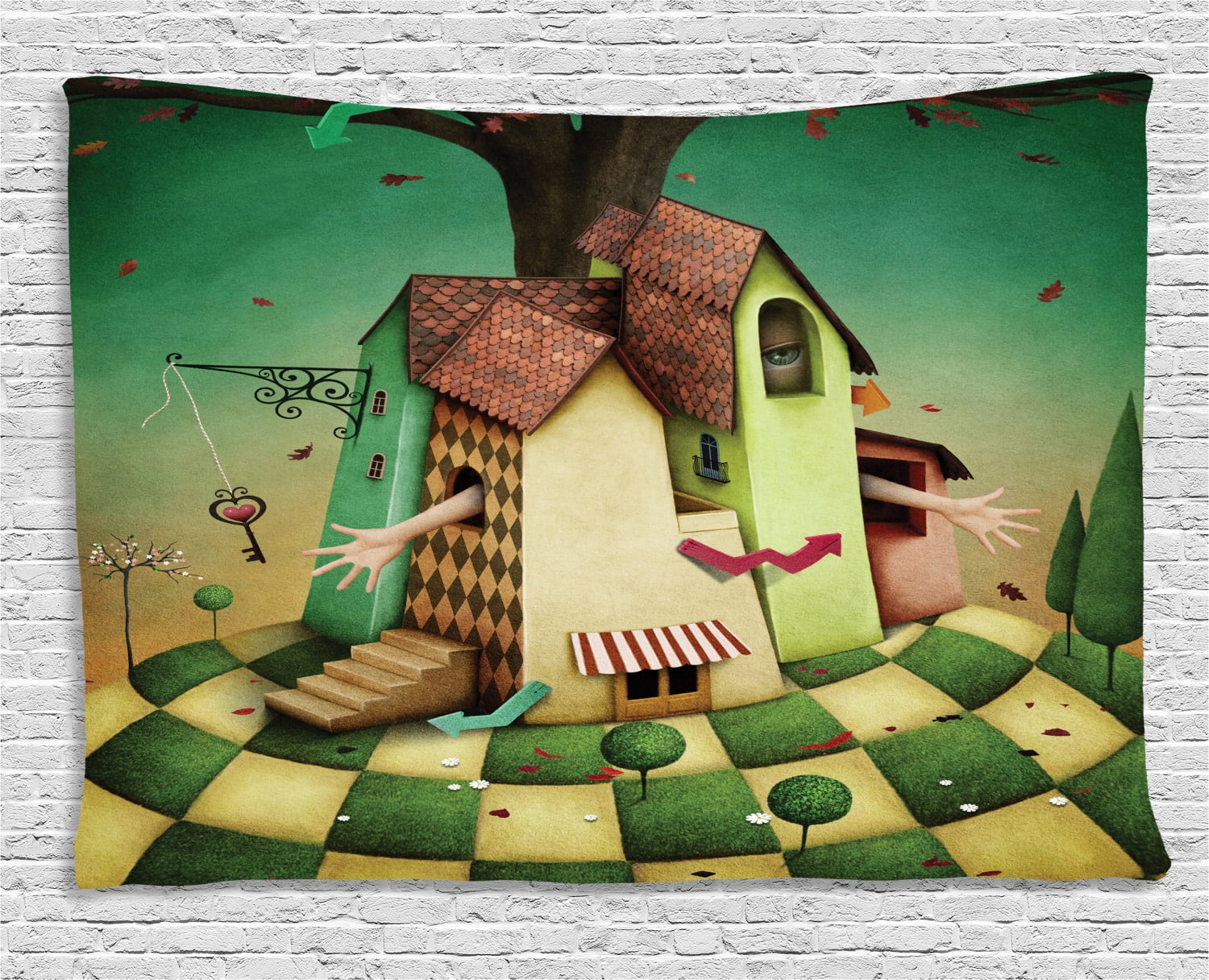 Mural Tapestry, Conceptual Illustration for Fairy Tale Wonderland House ...