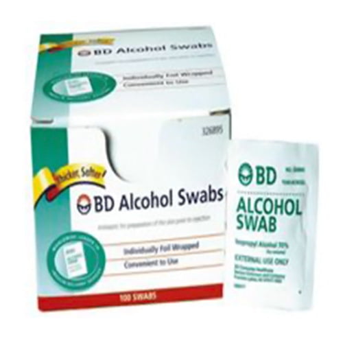 Alcohol Swabs Regular Bd - 100 Each, 6 Pack - Walmart.com