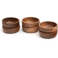Acacia Wood Bowls: Handcrafted, Rustic, 6 Bowls of 3.75-inch, 0.25 ...