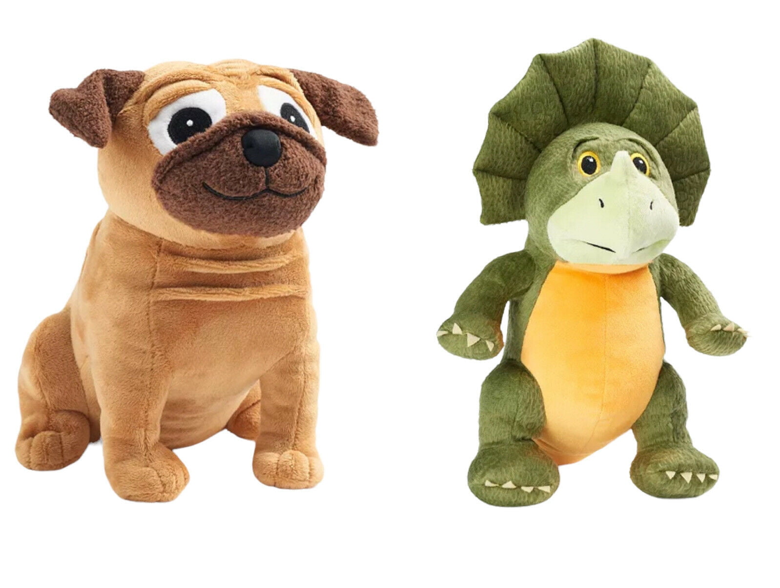 Yip Snap Yap Pug Dog & 3 Little Dinosaurs Plush Kohls 12" Charles Fudge ...