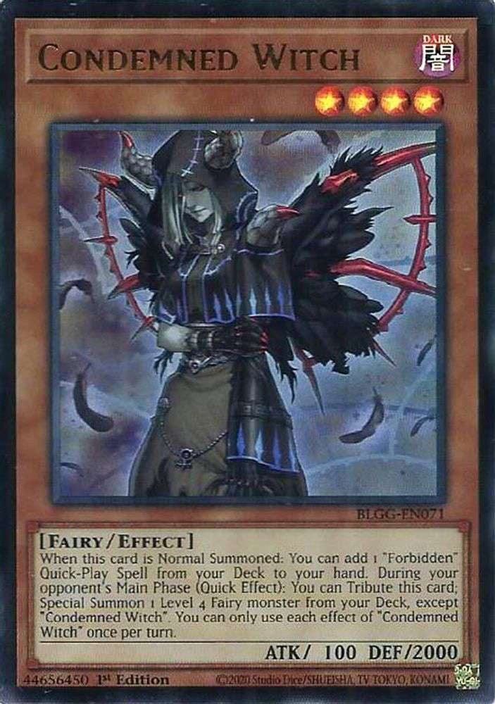 YuGiOh Battles of Legend: Glorious Gallery Ultra Rare Condemned Witch ...