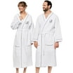 Kaufman - Set of 2 Unisex Waffle Kimono Robe, 100% Cotton, Luxurious ...