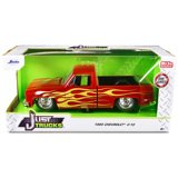 1985 Chevrolet C10 Pickup Truck Red with Flames "Just Trucks" Series 1/ ...