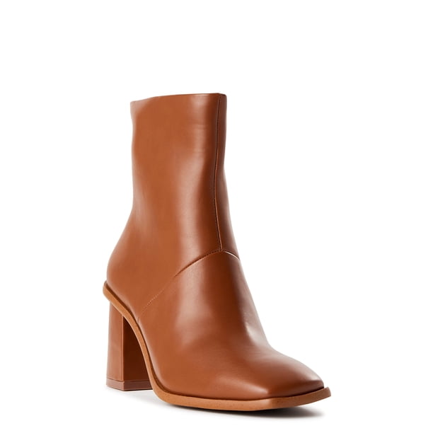 Time and Tru Women's Square-Toe Dress Booties - Walmart.com