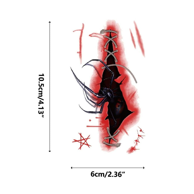 Zombie Wound Tattoos Rocooart Halloween Zombie Scar Tattoos Fake Scars