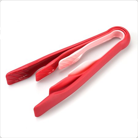Plastic Kitchen Tongs Reusable Serving Tongs Non-Slip Bread Clip Tongs ...