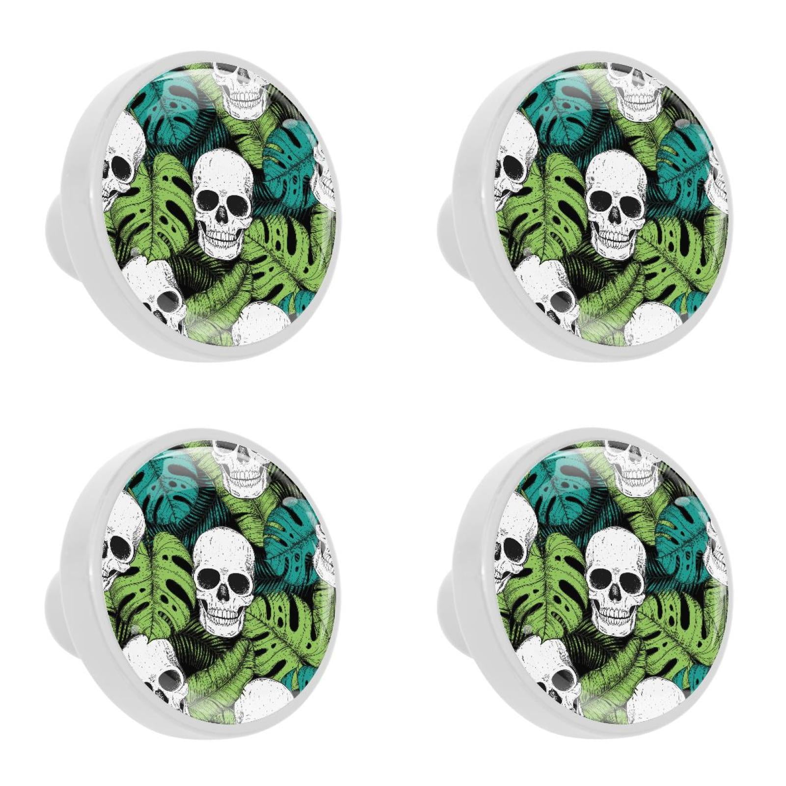 4 Pcs Skull Knobs for Kitchen Cabinet Cupboard Dresser Bookcase Drawer ...