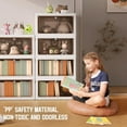 4 Tier Plastic Storage Bins With Drawers Foldable Stackable Storage
