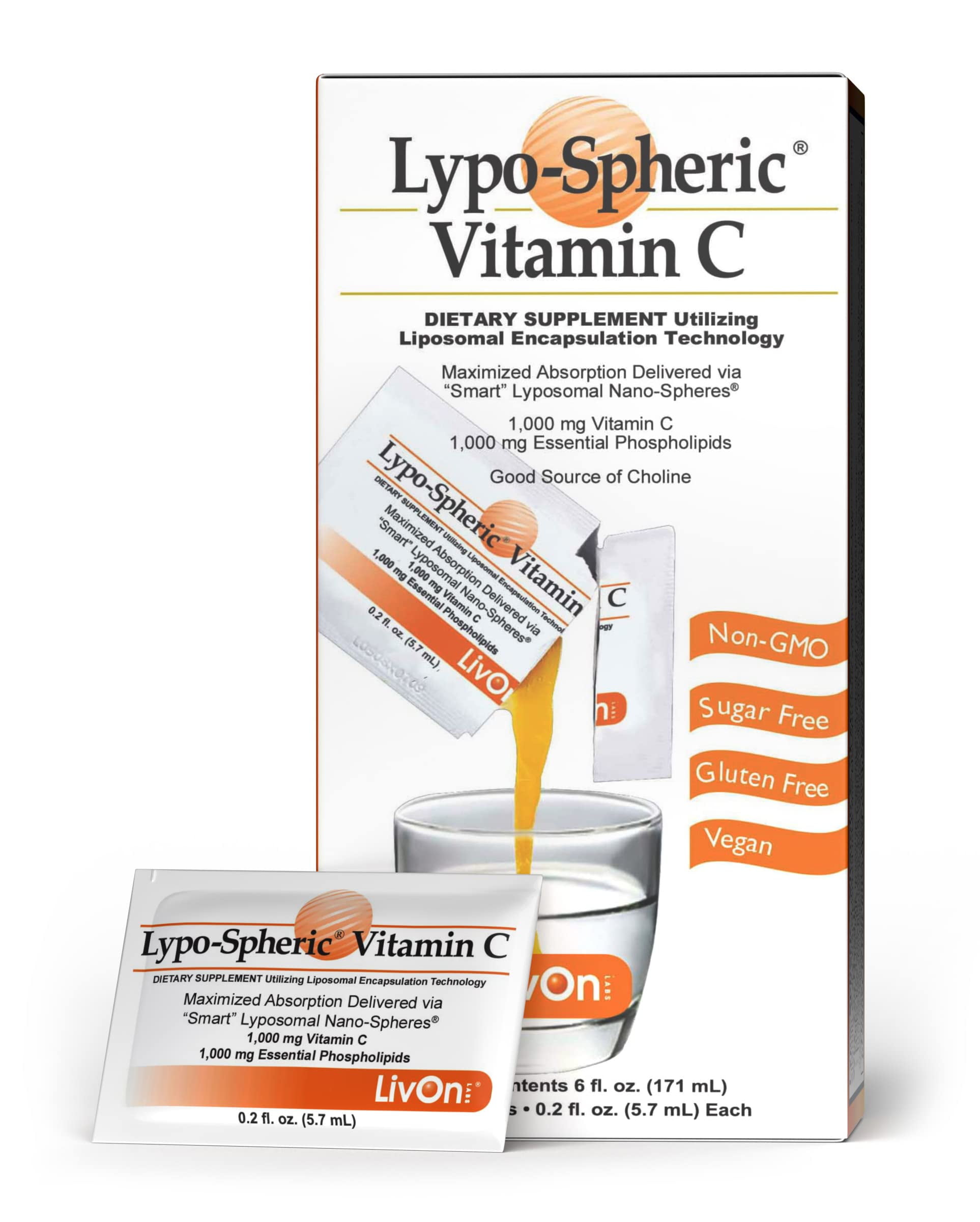 Suplemento de vitamina C LivOn Laboratories Lypo-Spheric 1000 mg | Walmart en línea