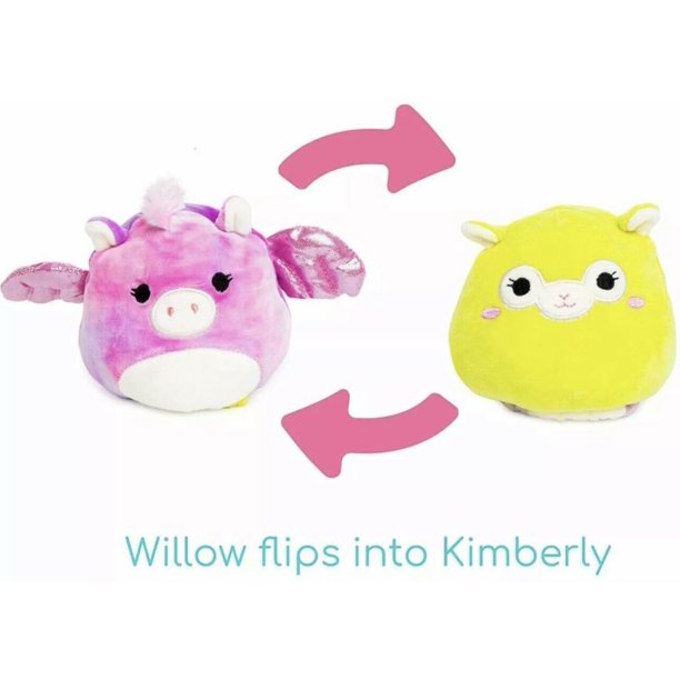 Squishmallows Official Kellytoy Flip-A-Mallows 12" Willow/Kimberly ...