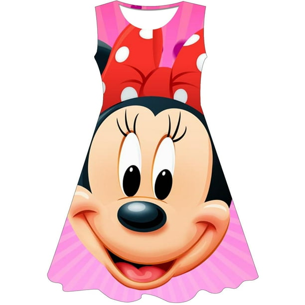 Disney Minnie Mickey Mouse impression 3D filles robe été Minnie Mickey ...