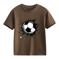 Brown Children Boy Girl Short Sleeve T Shirts Print Loose Fit Tops Tee ...
