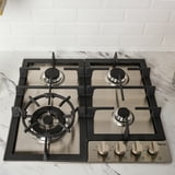 Magic Chef MCSCTG24S 24" Stainless Steel Gas Cooktop With 4 Burners ...