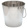 Jeffers Multi Purpose Stainless Steel Flat Sided Pail with Handle ...