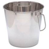Jeffers Multi Purpose Stainless Steel Flat Sided Pail with Handle ...