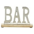 DecMode Bar Aluminum Decorative Sign with Wood Base, 1-Piece - Walmart.com