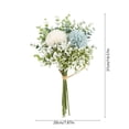Artificial Hydrangea Baby's Breath Bouquet - 20x20x37cm Faux Floral ...