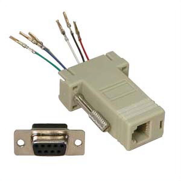 ACCL DB9 Female to RJ11/12 (6 wire) Modular Adapter Ivory, 1 Pack ...