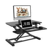 FLEXISPOT Home Office Height Adjustable Standing Desk Converter Black ...
